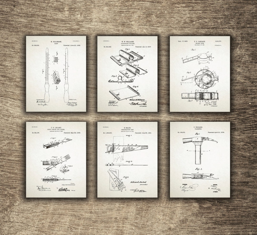 Wood Working Patent Prints, Wood Working Tools, Carpenter Tool ...