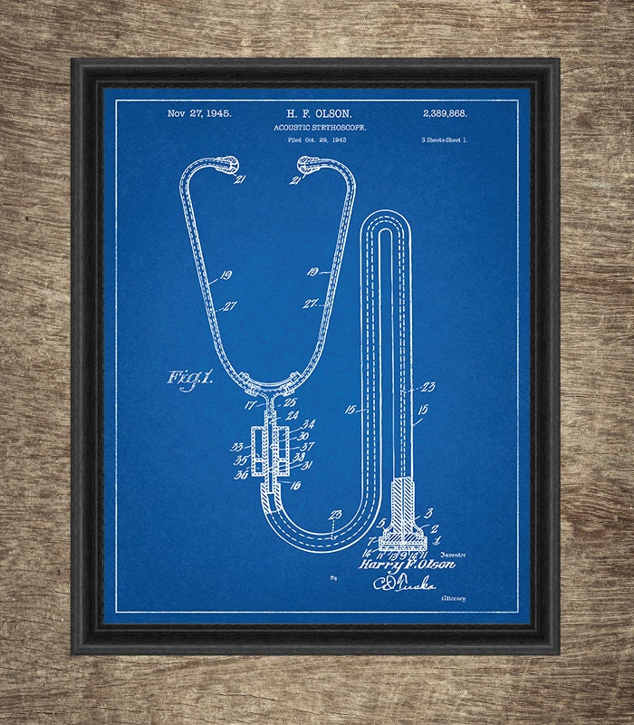 Doctors Patent Blueprint Doctor Art Print Doctor Decor - Etsy