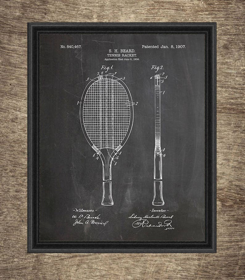 Tennis Wall Decor Tennis Racket Print Tennis Racket Poster | Etsy
