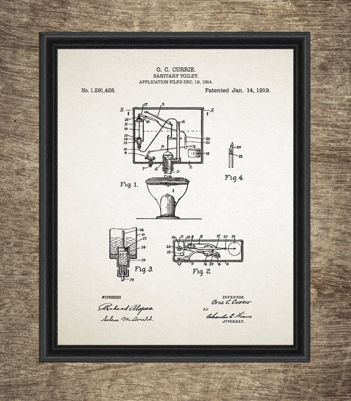 Vintage Toilet Art Bathroom Art Bathroom Wall Decor Toilet | Etsy