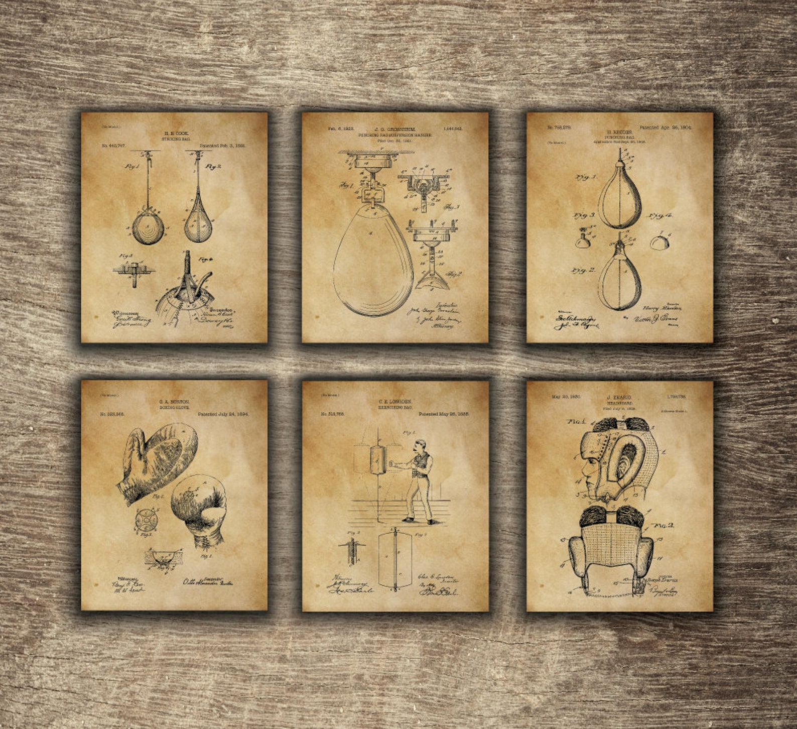 Vintage Boxing Poster Boxing Gloves Boxing Punch Bag Boxer | Etsy