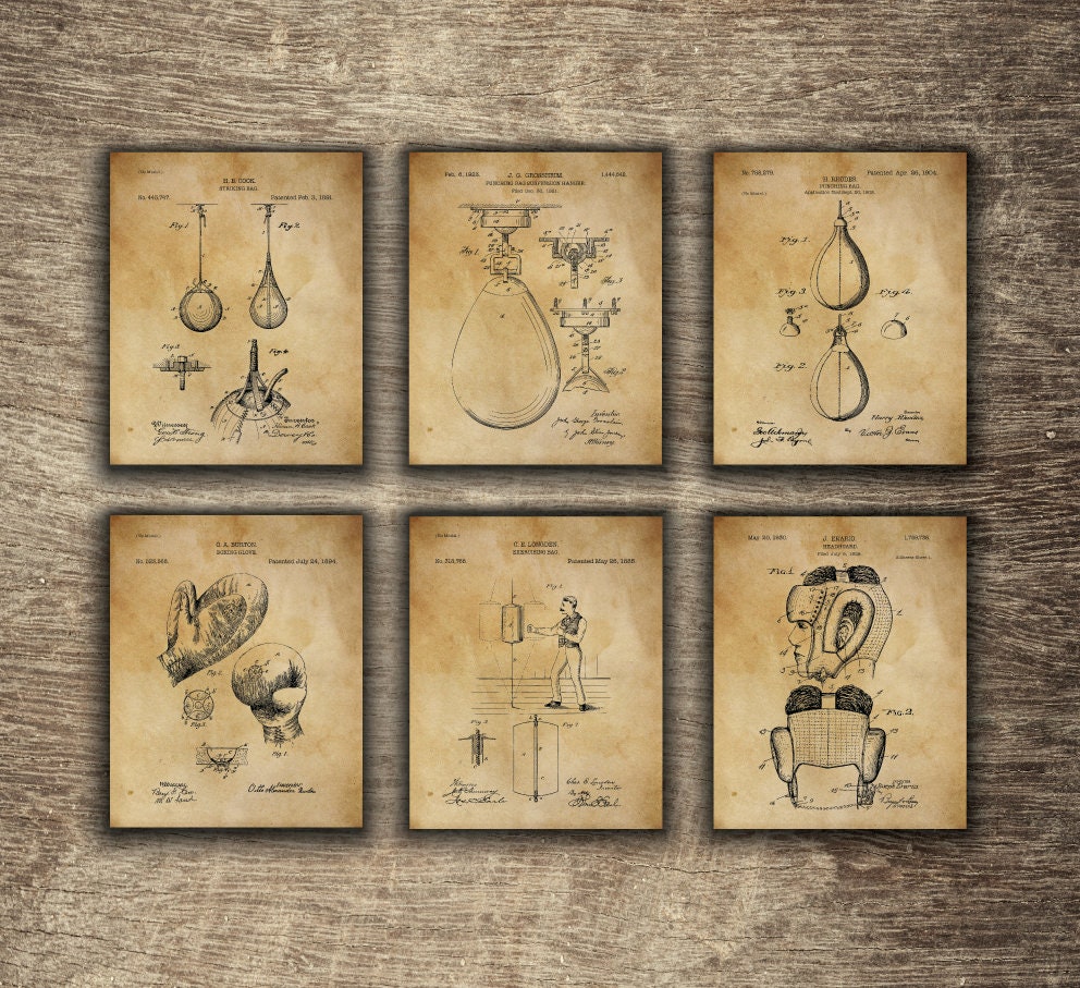 Vintage Boxing Poster Boxing Gloves Boxing Punch Bag Boxer | Etsy