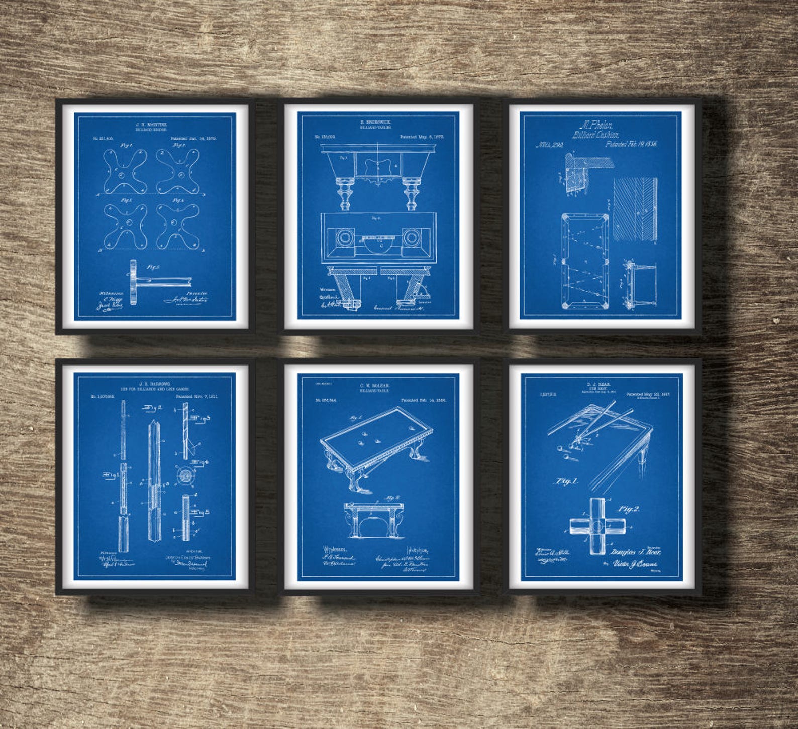 Billiards Blueprint Patent Blueprint Billiard Print - Etsy