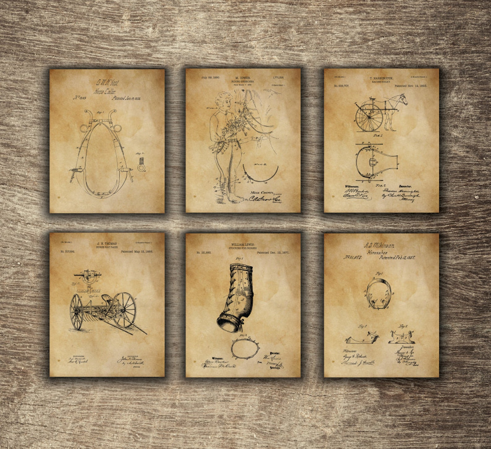 Vintage Equestrian Decor Vintage Horse Wall Art Vintage - Etsy