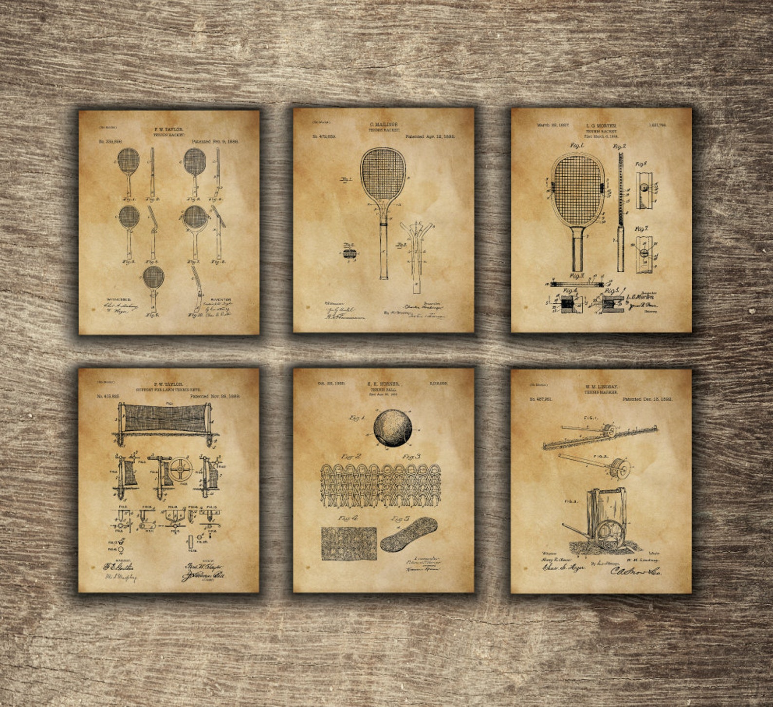 Tennis Wall Decor Vintage Tennis Art Vintage Tennis Racket | Etsy