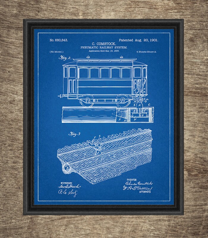 Tram Blueprint Tram Wall Decor Tram Patent Tram Poster - Etsy