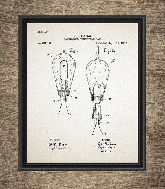 Thomas Edison Light Bulb Label