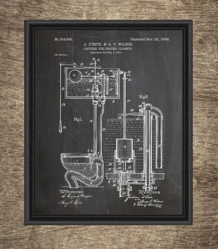Bathroom Printables Toilet Art Patent Posters Group of 6 - Etsy