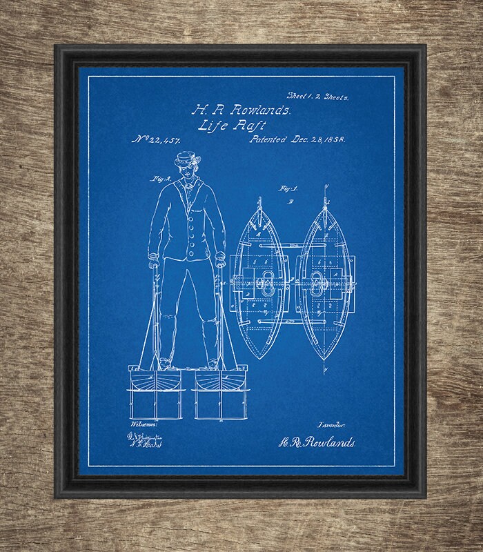 Nautical Set of 4 Blueprints Sailing Boat Blueprint Life - Etsy