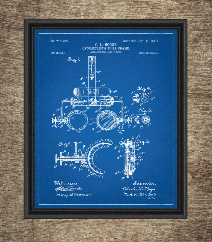 Optometry Patent Print Optometry Gift Doctor Office Decor - Etsy