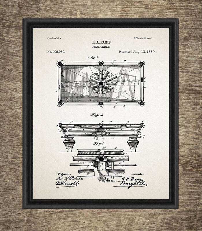 Pool Table Wall Art Billiards Room Decor Pool Poster Decor | Etsy