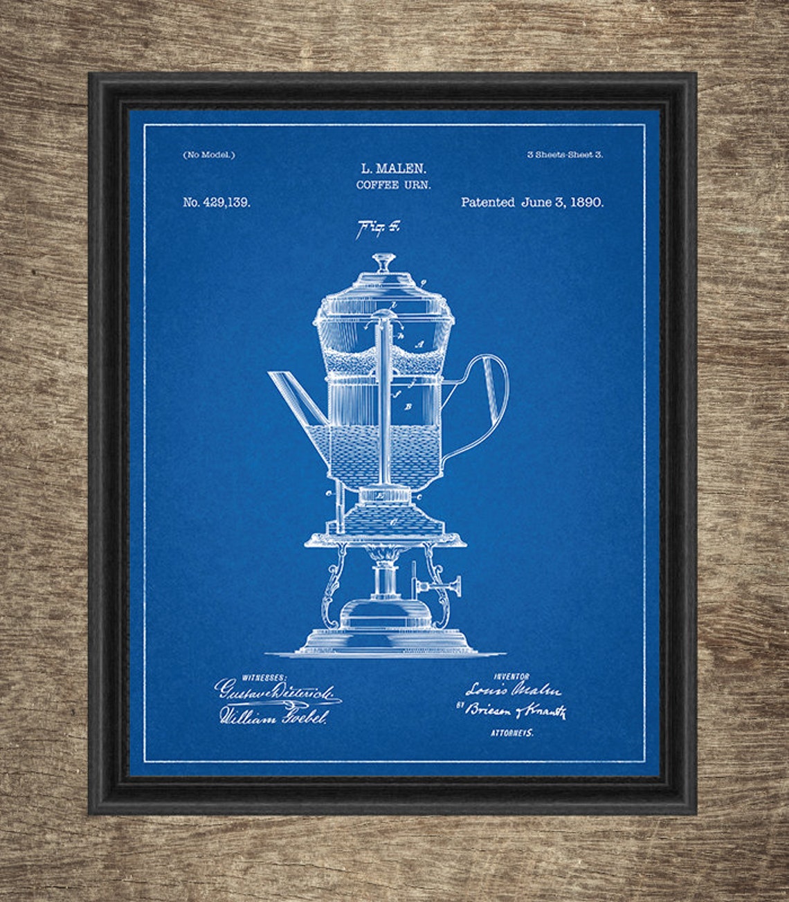 Coffee Making Machine Blueprint Coffee Urn Coffee Pot | Etsy