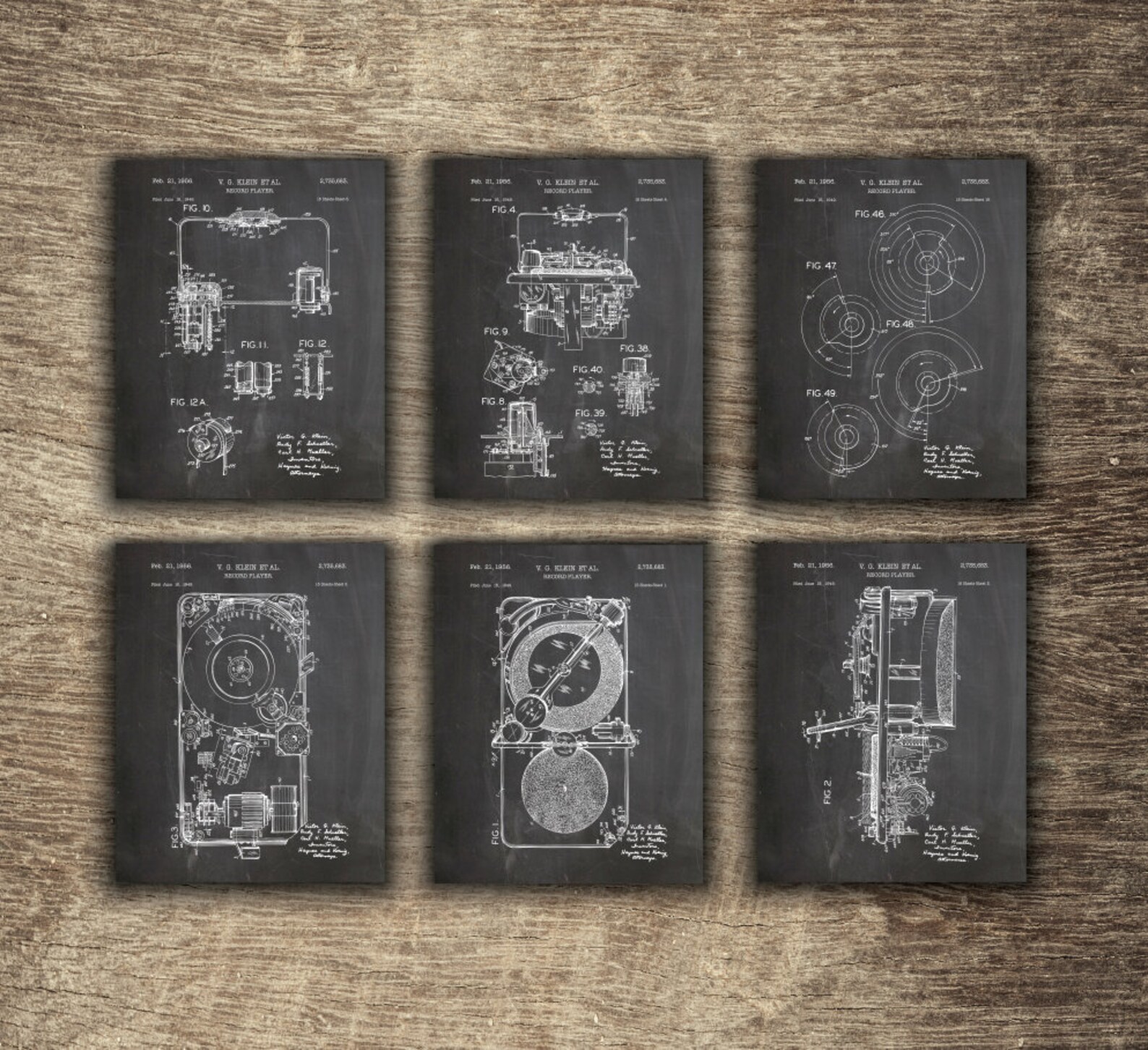 DJ Turntable Set of 6 Posters Record Player Poster Turntable - Etsy