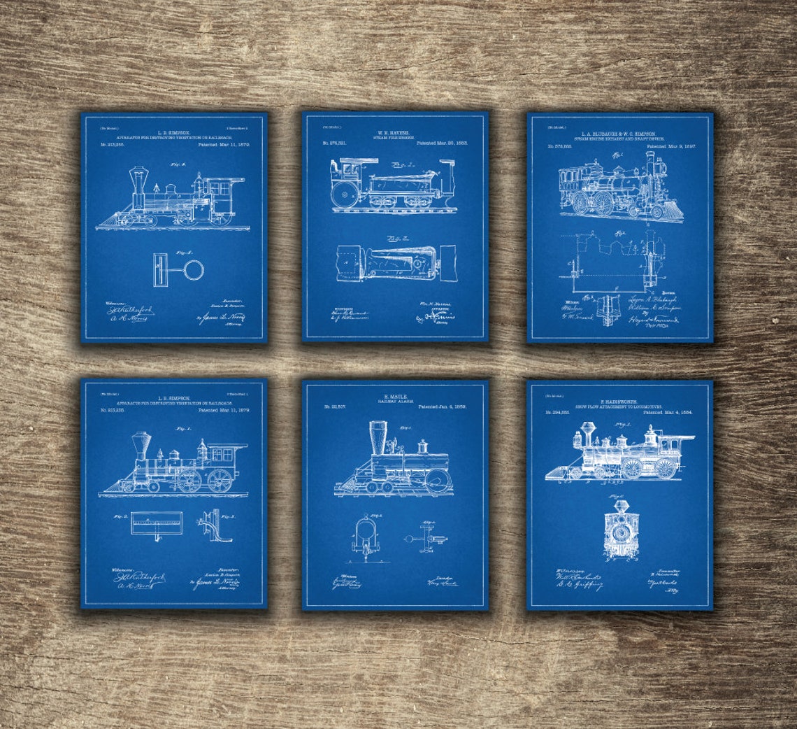 Train Blueprint Locomotive Blueprint Raiway Blueprint Train | Etsy