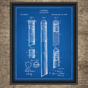 Billiards Blueprint Patent, Blueprint Billiard Print, Blueprint Patent ...