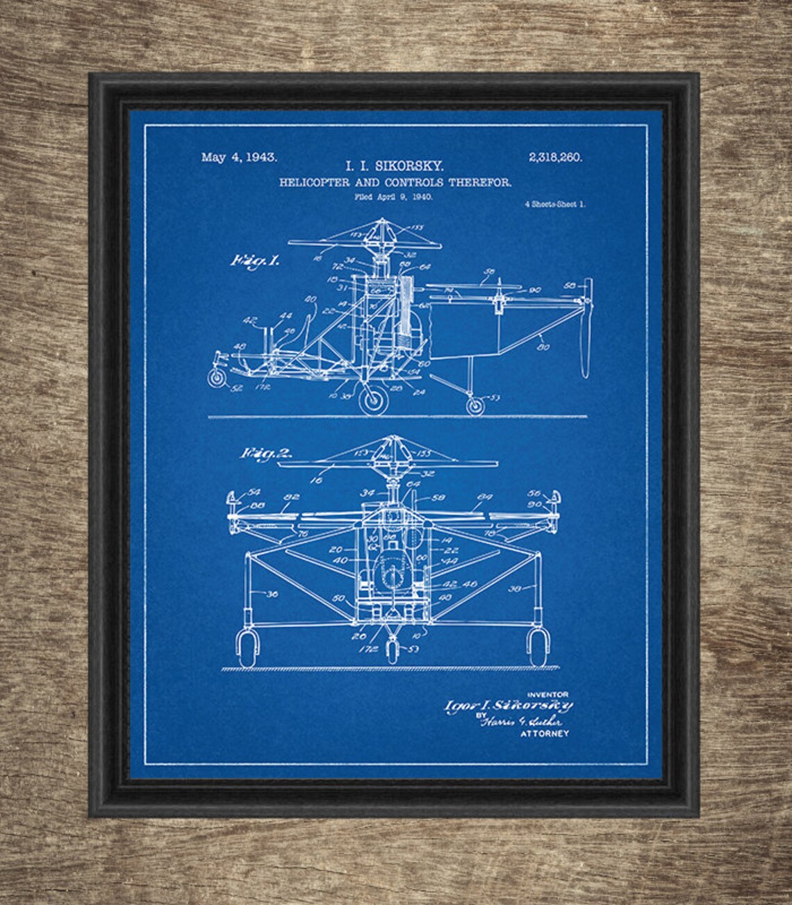 Helicopter Set of 6 Blueprints Aviation Blueprint Aircraft | Etsy
