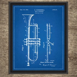 Music Instruments Patent Set of 6 Prints | Music Instruments Decor ...