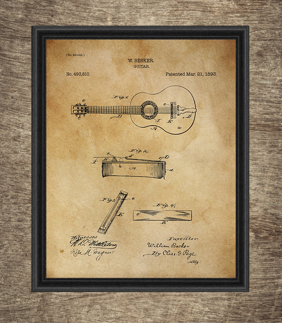 Vintage Guitar Posters Guitar Wall Decor Guitar Printable | Etsy