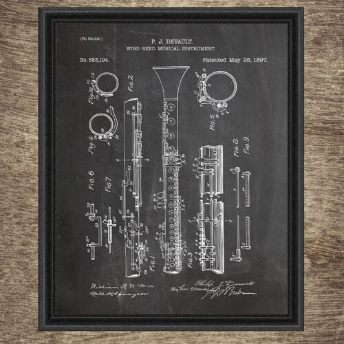 Clarinet Print Clarinet Poster Music Art Clarinet - Etsy