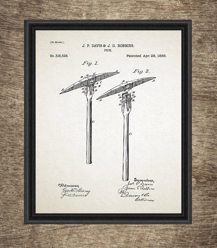 Mining Set of 6 Prints Mining Wall Decor Mining Pick Mining - Etsy