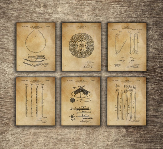 Vintage Knitting Decor Knitting Wall Art Knitting Poster | Etsy