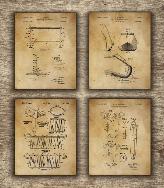 Vintage Ballet Art Decor Set of 4 Designs Ballet Poster | Etsy