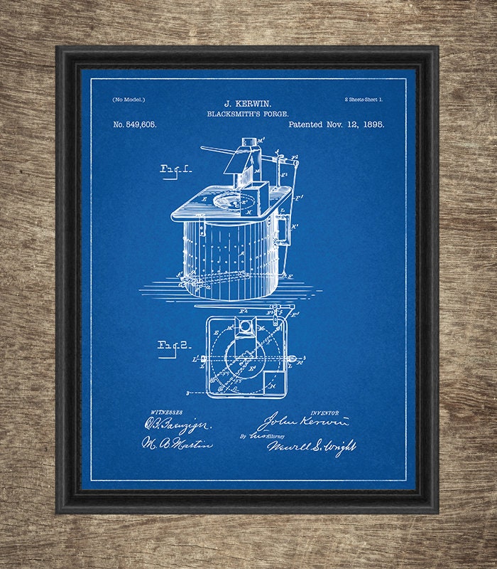 Blacksmith Blueprint Blacksmith Set of 6 Prints Metal - Etsy