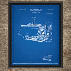 Excavator Blueprint, Bulldozer Blueprint, Earth Moving Vehicle ...