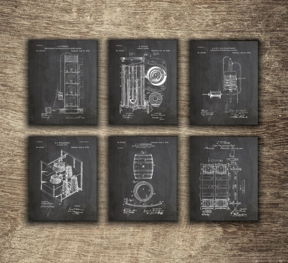 Bar Wall Decor Set of 6 Posters Restaurant Decor Brewery - Etsy