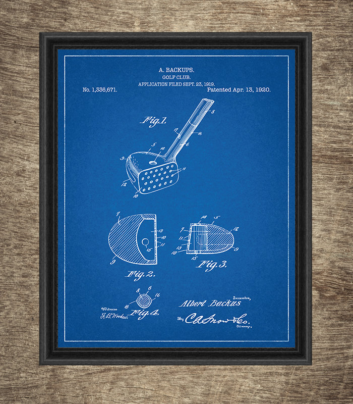 Golf Set of 6 Blueprints Golf Club Blueprint Patent | Etsy