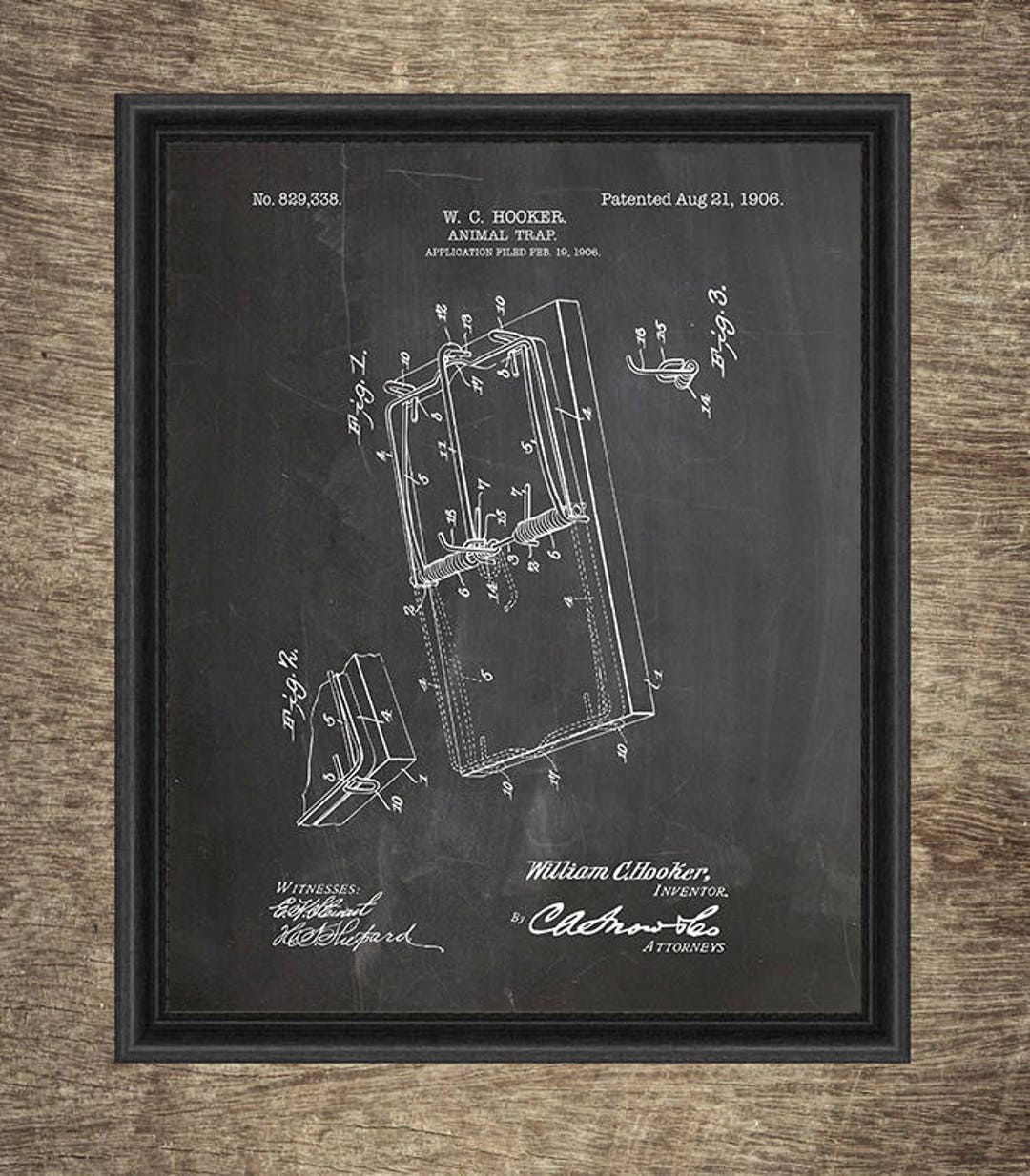 Animal Trap Patent Set of 4 Prints, Mice Trap, Mouse Trap, Rat Trap ...