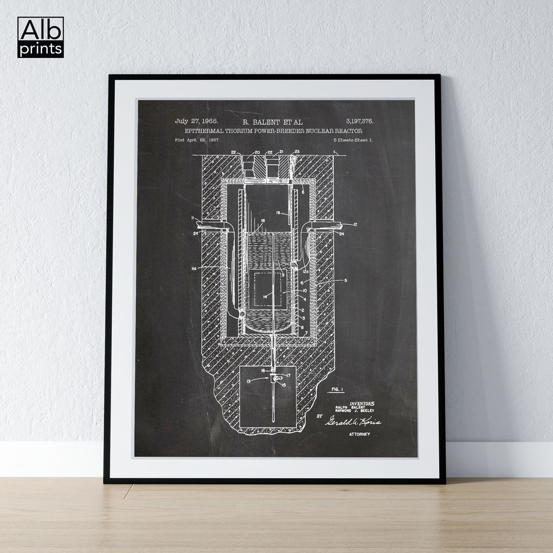 Thorium Nuclear Reactor Patent Printable, Atomic Energy, Power Plant ...