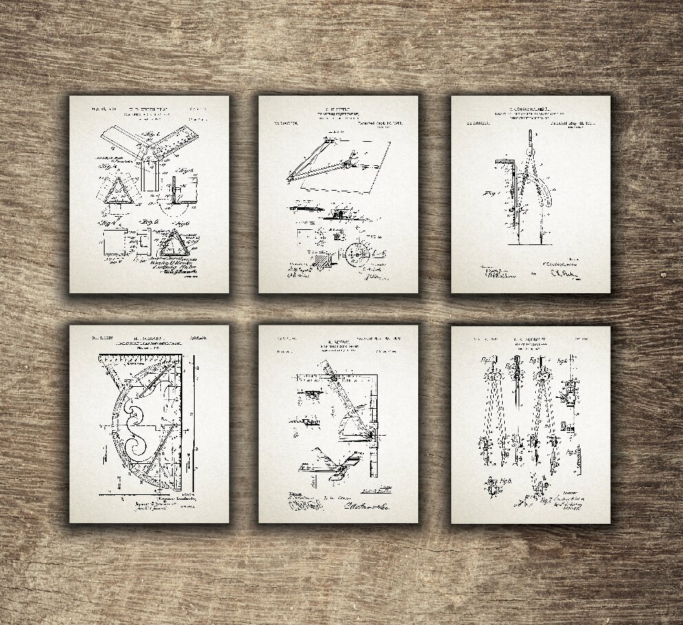 Engineer Gift Idea Constructor Poster Architect Patent | Etsy