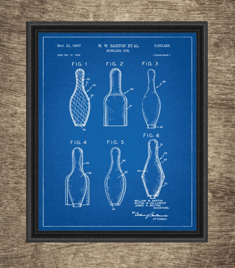 Bowling Blueprint Poster Blueprint Bowling Print Blueprint - Etsy