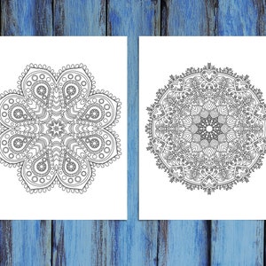 Adult Coloring Book PDF Adult Mandala Coloring Book – 100 Printable ...