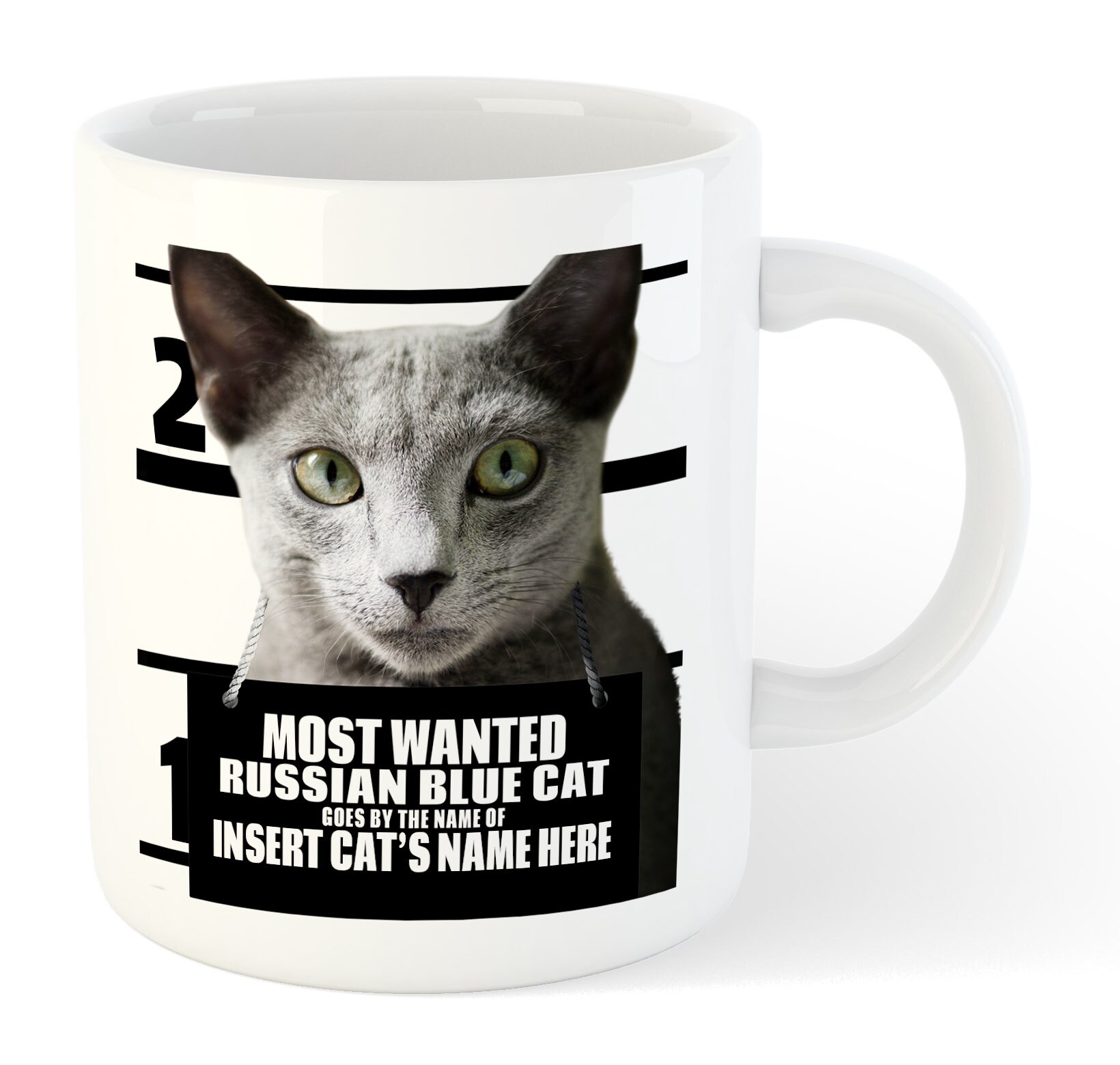 Customizable Russian Blue Cat Mug - Coffee Mug 11oz - Personalized Most ...