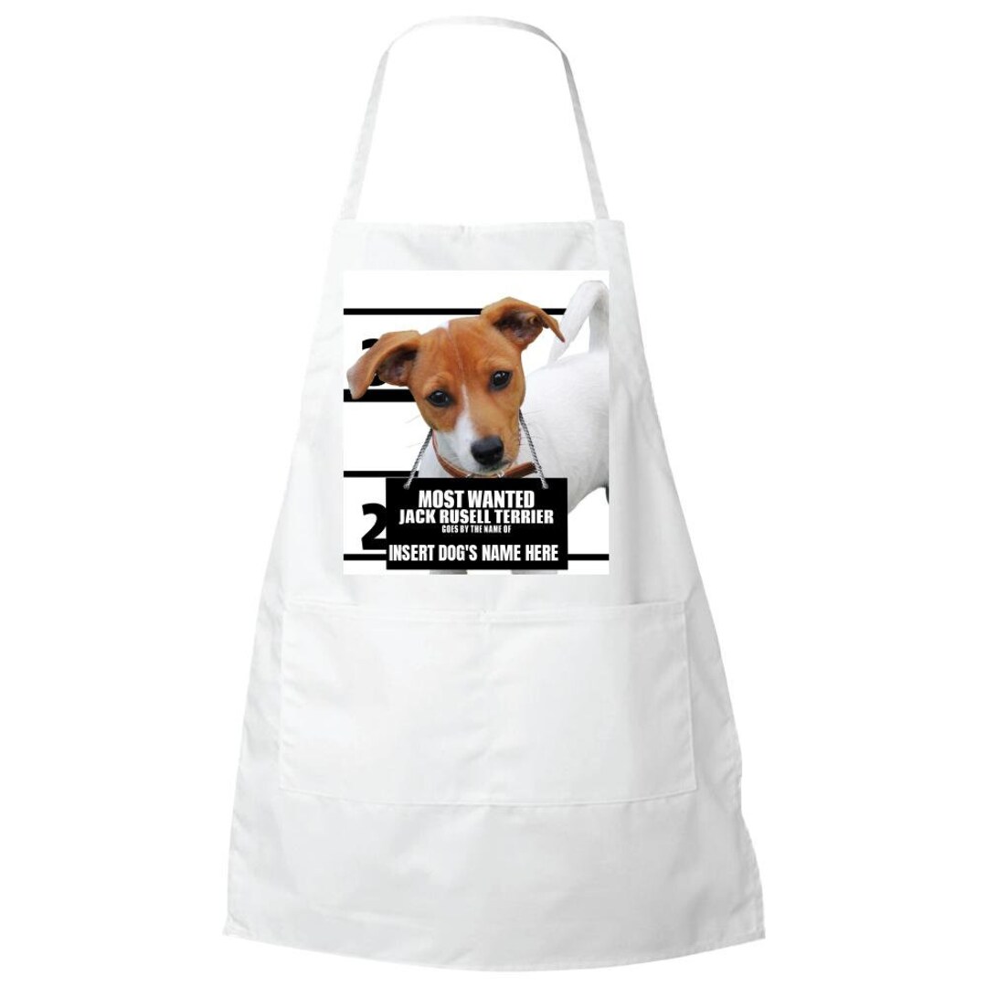 Jack Russell Terrier Womens Personalised Apron Personalized Customized ...