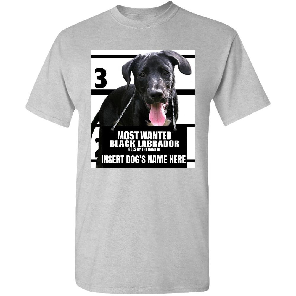 Black Labrador Lab Labbie Tee Personalized Most Wanted Dog - Etsy Denmark