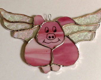 Stained glass pig | Etsy