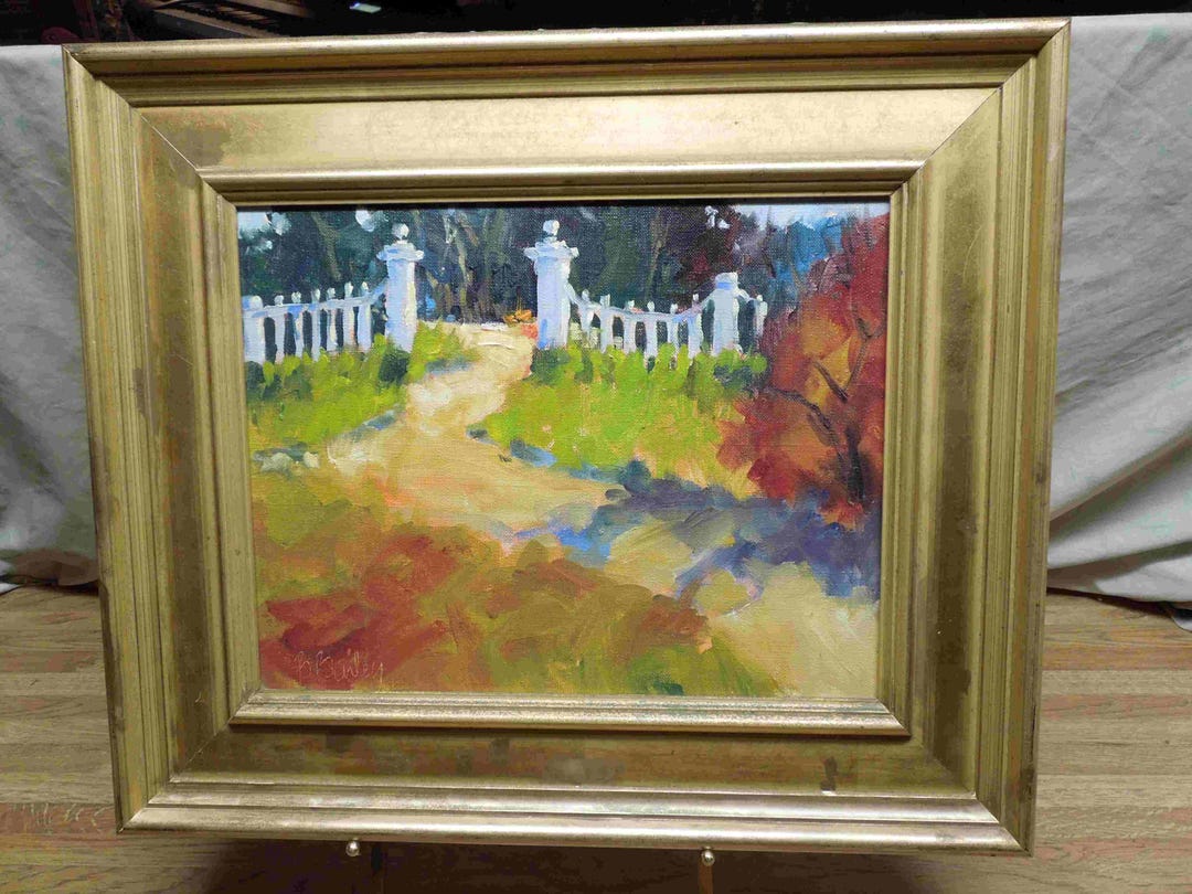 Barbara Bailey Parker (20/21st C, Calif) Plein Air Oil Canvas Laid on ...