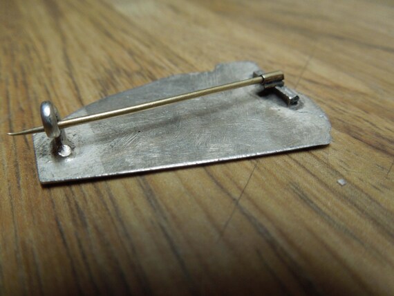 Antique Ancient Order of Hibernians Silver Harp Pin - Gem