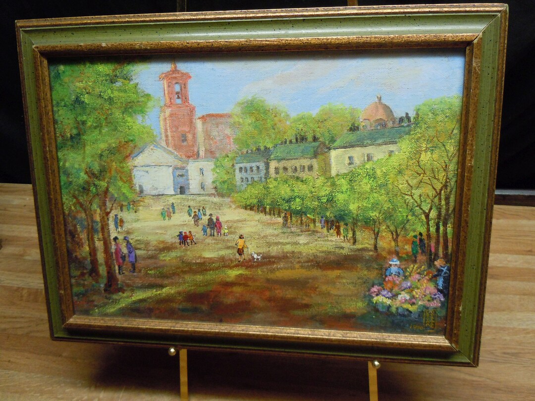 American Artist Leona Morgan (california 20th C) Original Oil on Panel ...