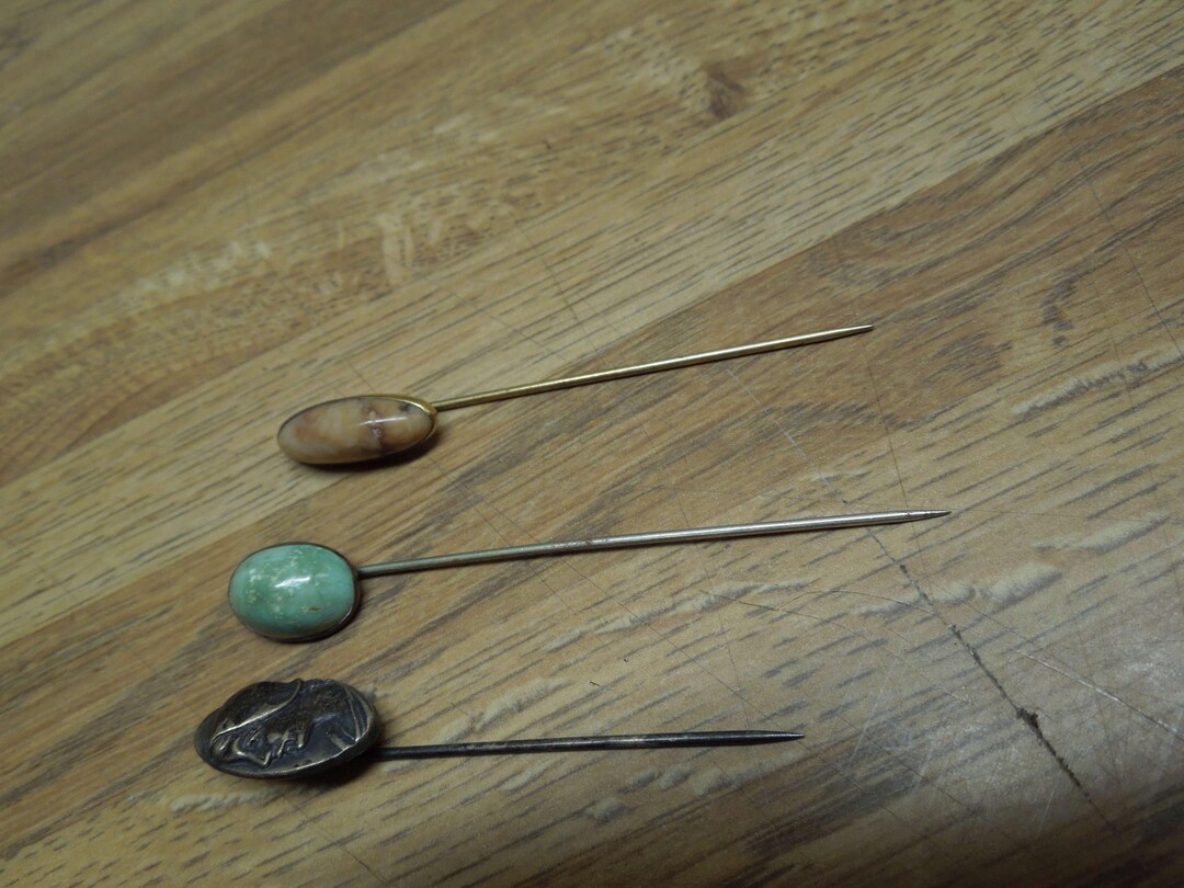 Lot of Three Victorian Era Stick Pins Unmarked - Etsy