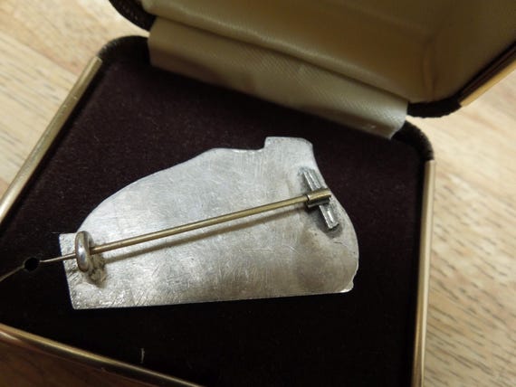 Antique Ancient Order of Hibernians Silver Harp Pin - Gem