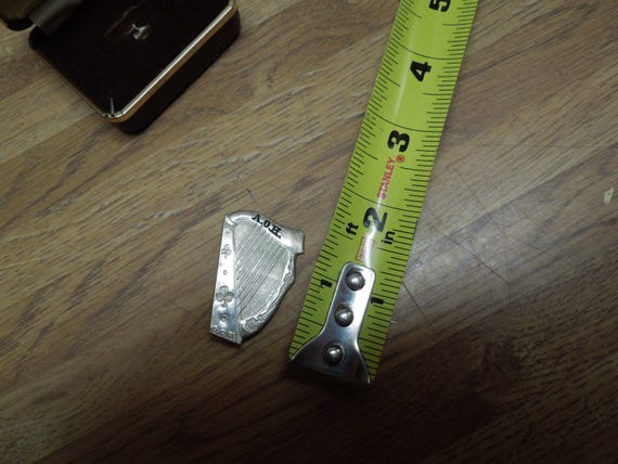 Antique Ancient Order of Hibernians Silver Harp Pin - Gem