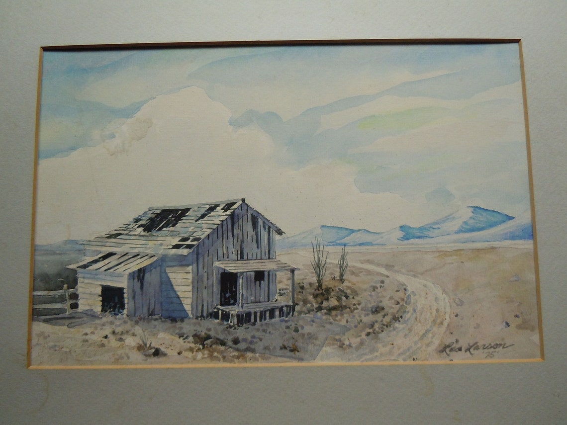 Les Larson Listed California Artist Original Watercolor - Etsy