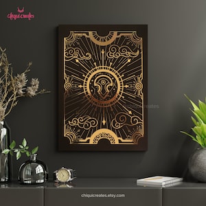 FFXIV FF14 Poster Azem, Final Fantasy XIV Gold Foil Poster Final ...
