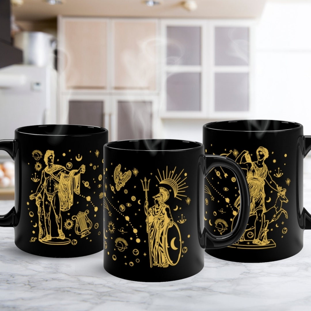 Greek Gods Coffee Mug: Athena, Artemis, Apollo, Hermes, Hades - Etsy