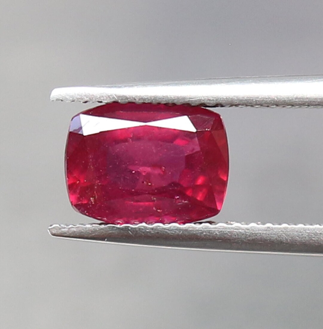 2.48 CT Cushion Cut African Ruby Loose Gemstone - Etsy