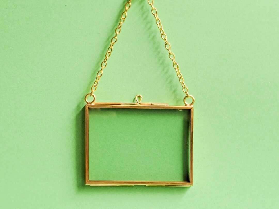 Mini Horizontal Brass Hanging Frame Wallet Photo 2.5x3.5 Ornament - Etsy